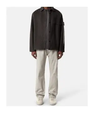 Stone Island Comfort-fit Snap-front Overshirt With Chest Pocket