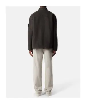Stone Island Comfort-fit Snap-front Overshirt With Chest Pocket