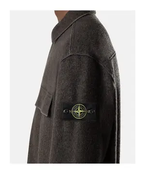 Stone Island Comfort-fit Snap-front Overshirt With Chest Pocket