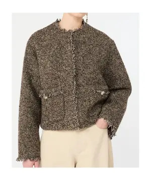 Max Mara Wool Blend Bouclé Boxy Jacket