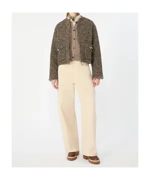 Max Mara Wool Blend Bouclé Boxy Jacket