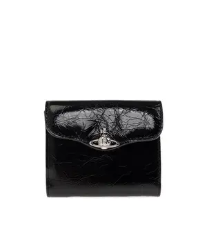 VIVIENNE WESTWOOD Leather Wallet With Logo - Black