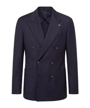 Peserico Double Breasted Long Sleeved Jacket - No