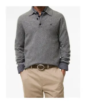 Burberry Long-sleeve Cashmere Blend Polo Shirt