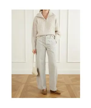 FRAME Ribbed-knit Zip-up Sweater