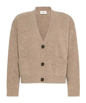 Max Mara Cropped Pocket Cardigan - Hazelnut Brown
