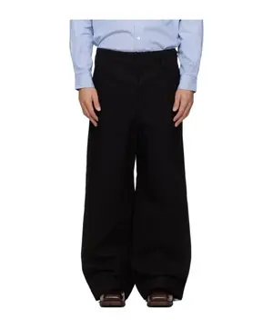 Comme Des Garçons Casual Trousers With Belt Loops - Black