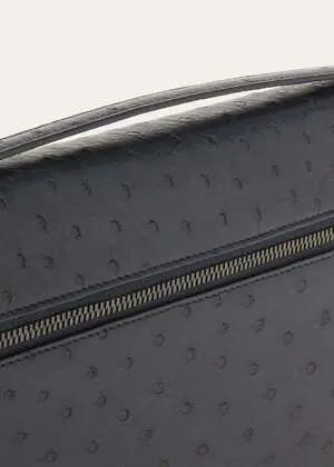 Loro Piana Zippered Handbag - Navy Blue/agate