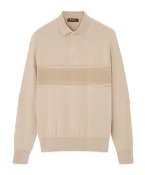 Loro Piana St. Andrews Polo Sweater - Nude