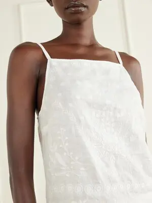 ERES Corail Embroidered Linen Tank