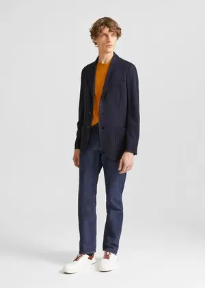 Loro Piana Lapel Long-sleeved Wool Suit Coat