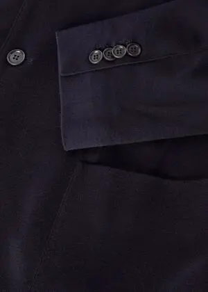Loro Piana Lapel Long-sleeved Wool Suit Coat