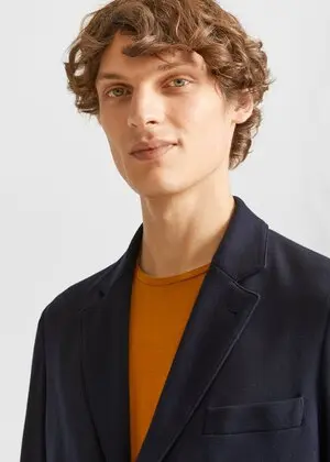 Loro Piana Lapel Long-sleeved Wool Suit Coat