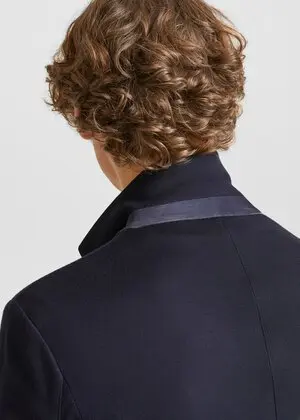 Loro Piana Lapel Long-sleeved Wool Suit Coat