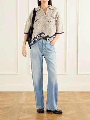 Polo Ralph Lauren Intarsia-knit Cotton And Wool-blend Sweater