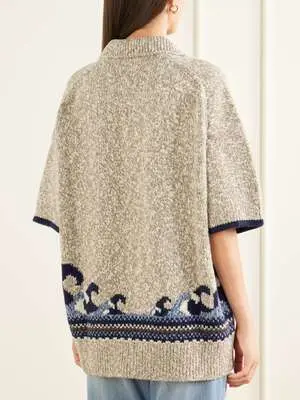 Polo Ralph Lauren Intarsia-knit Cotton And Wool-blend Sweater