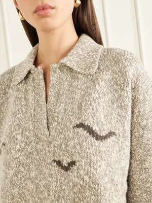 Polo Ralph Lauren Intarsia-knit Cotton And Wool-blend Sweater