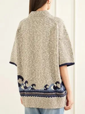 Polo Ralph Lauren Intarsia-knit Cotton And Wool-blend Sweater - Neutrals