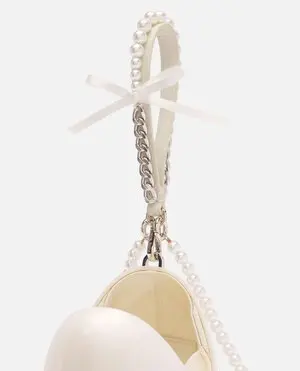 Simone Rocha Pearl-embellished Chain-detail Egg Bag