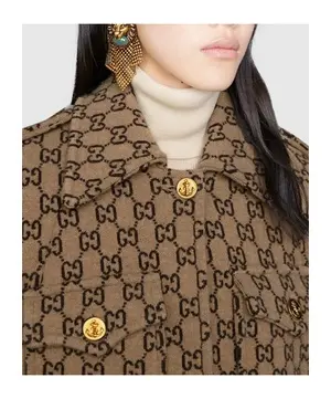 Gucci Gg Wool Cape