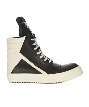 Rick Owens Geobasket Round Toe Lace-up Sneakers