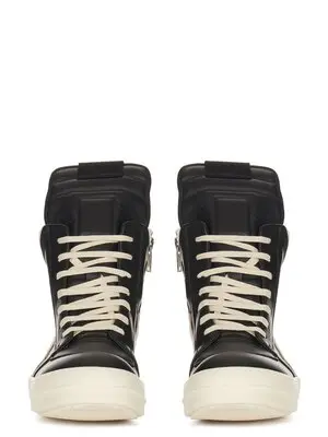 Rick Owens Geobasket Round Toe Lace-up Sneakers