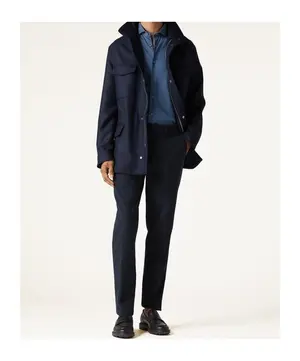 Loro Piana Traveller Freshly Cut Wool Stand-collar Casual Jacket