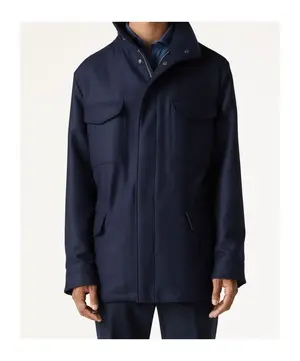 Loro Piana Traveller Freshly Cut Wool Stand-collar Casual Jacket