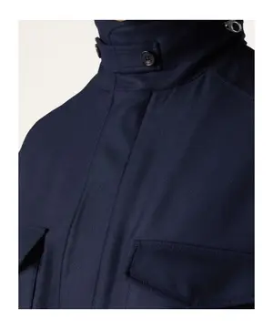 Loro Piana Traveller Freshly Cut Wool Stand-collar Casual Jacket