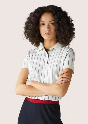 Loro Piana Striped Wool Polo Shirt