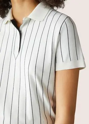 Loro Piana Striped Wool Polo Shirt