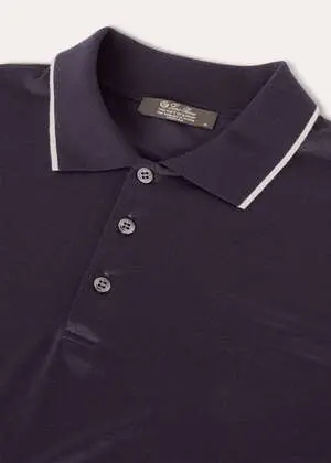 Loro Piana Pull-down Wool Short-sleeved Polo Shirt
