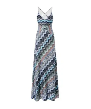 Missoni All Over Zigzag Long Dress - Multicolour