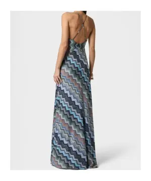 Missoni All Over Zigzag Long Dress - Multicolour