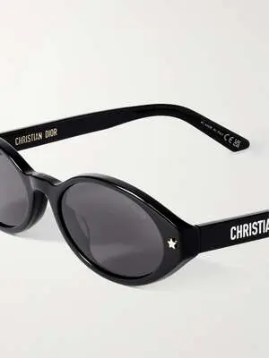 Dior Diorpacific R1i Oval Frame Sunglasses - Black