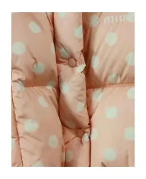 Miu Miu Polka-dot Cropped Puffer Jacket