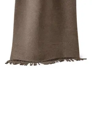 Brunello Cucinelli Hooded Fringed Scarf - Brown