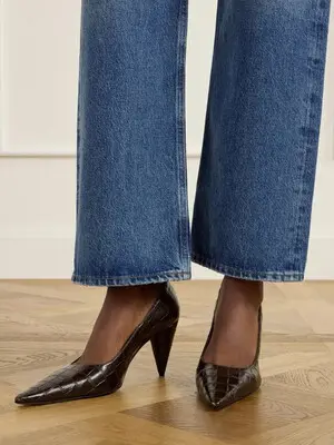 Stella McCartney Pump 80 Croc-effect Vegetarian Material Pumps