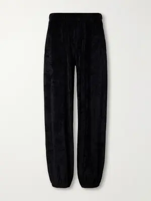 Suzie Kondi Paxos Velour Tapered Track Pants - Black
