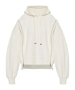 ALLSAINTS Ciara Zip Detail Hoodie - Off White