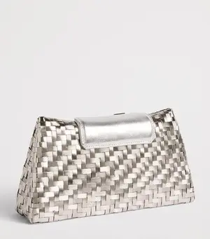 Rodo Woven Embellished Clutch Bag