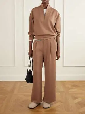 Varley The Extra Wide Leg Pleated Jersey Pants