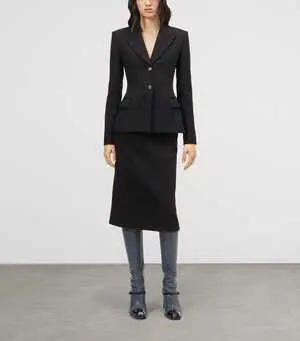 Alexander McQueen Crepe Single-breasted Jacket