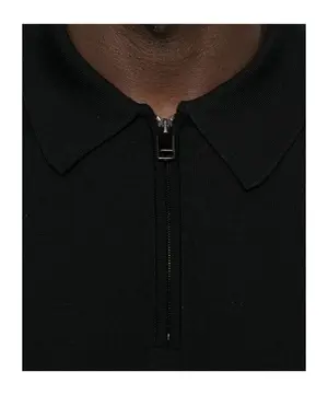 Brioni Wool Polo Shirt - Black