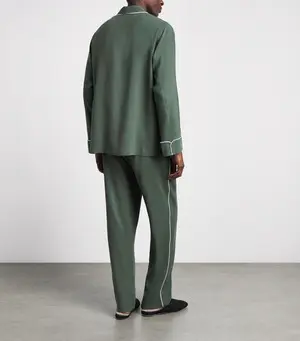 Olivia Von Halle Silk Twill Laurent Pyjama Set