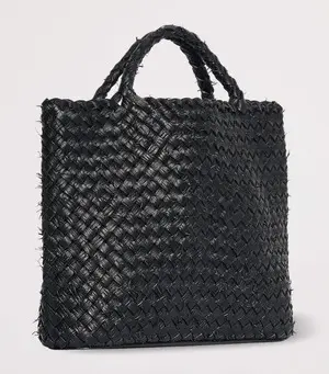 THE ROW Leather Woven Amber Tote Bag