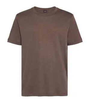 Zimmerli Sea Island Cotton Long-sleeve Pyjama T-shirt - Brown