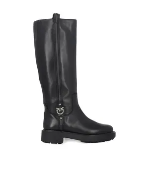 Pinko Logo Detailed High Boots
