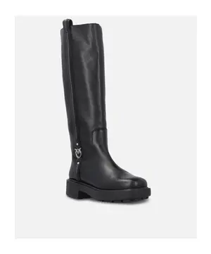 Pinko Logo Detailed High Boots