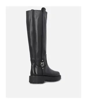 Pinko Logo Detailed High Boots